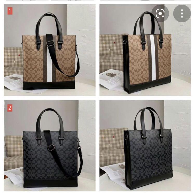 GRAHAM STRUCTURED TOTE IN SIGNATURE CANVAS (COACH C3232), Men's Fashion ...