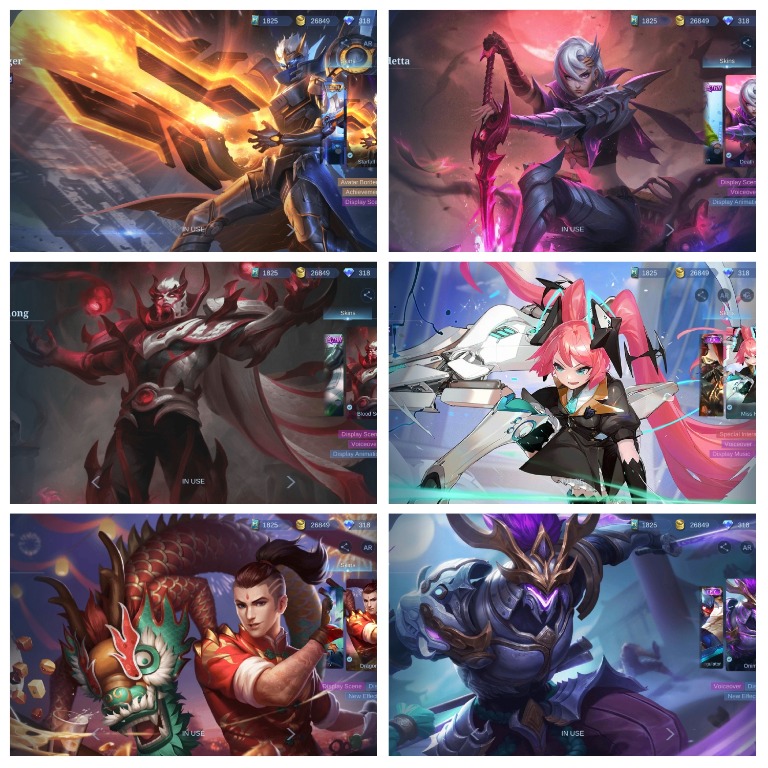 STACKED MLBB ACCOUNT !!! GRANGER LEGEND / BENEDETTA COLLECTOR / YUZHONG ...