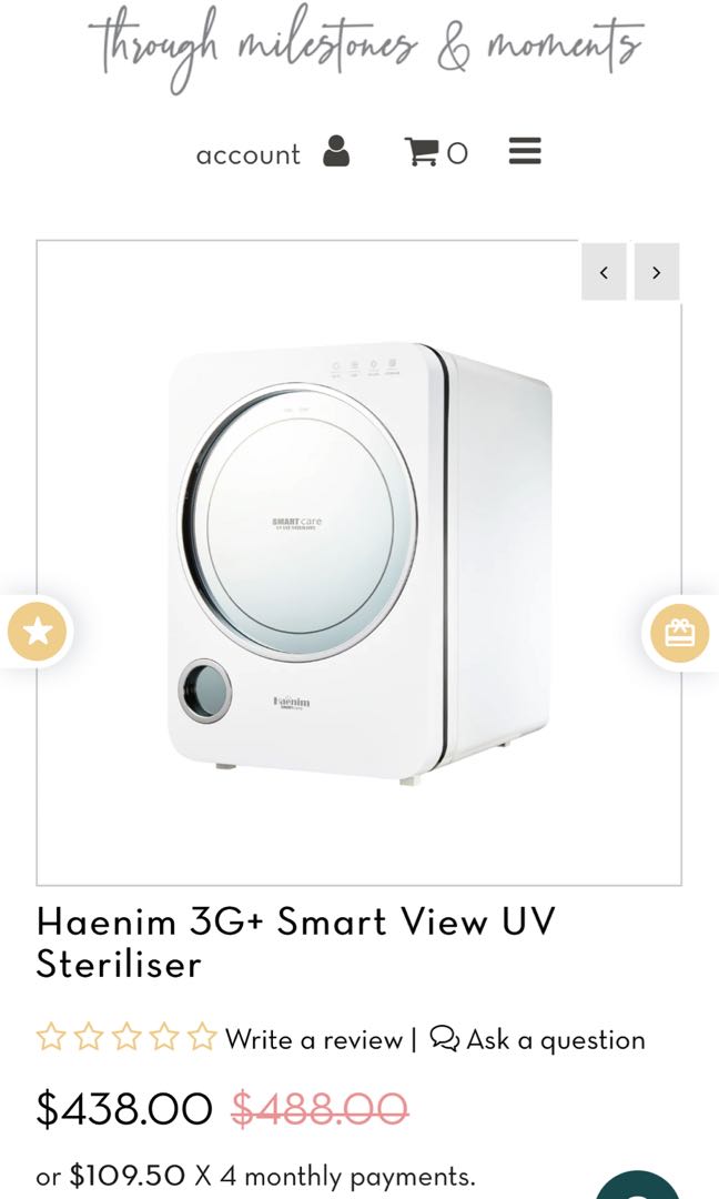 Haenim 3G+ sterilizer, TV & Home Appliances, Electrical, Adaptors ...