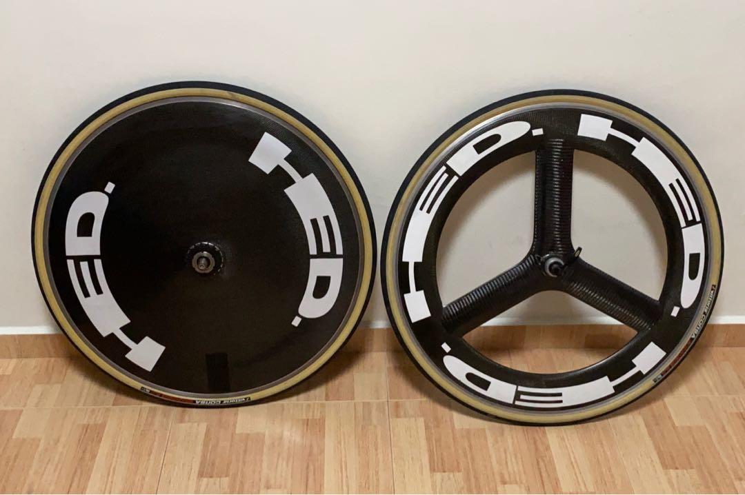 HED Track Wheelset, Sports Equipment, Bicycles & Parts, Parts & Accessories on Carousell