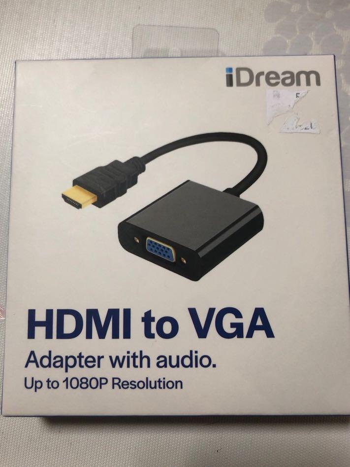iDream HDMI to VGA - Adapter with audio (up to 1080P resolution ...