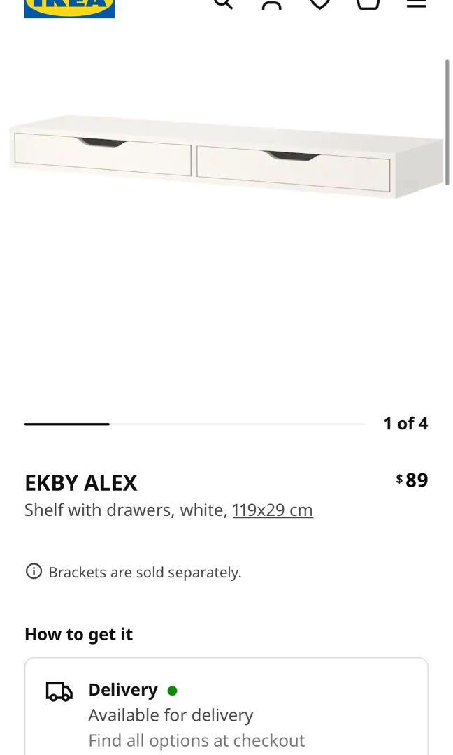 IKEA Ekby Alex Shelf with drawers cabinet closet cupboard shelve ...