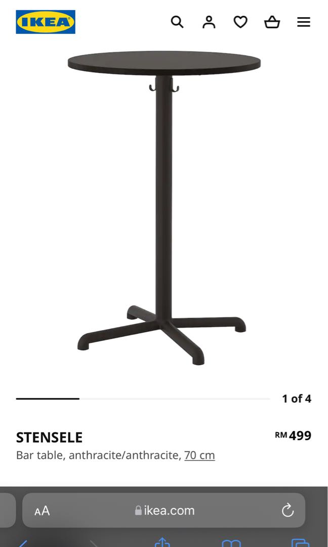 IKEA stensele bar table and bergmund chair, Furniture & Home Living ...