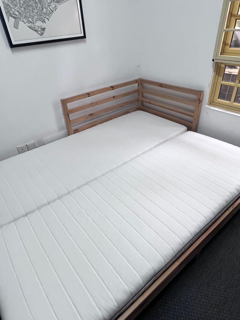 IKEA TARVA DAYBED pulls out to double bed, Furniture & Home Living ...