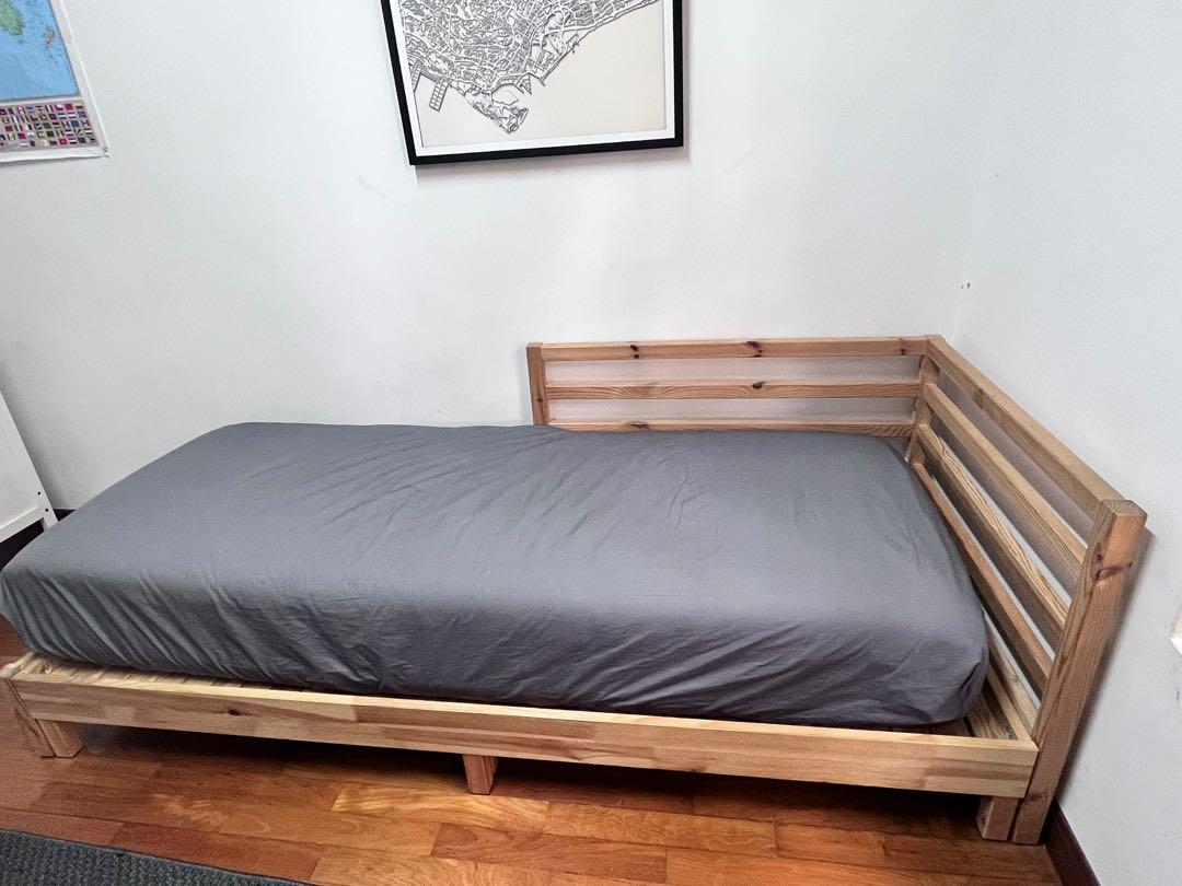 IKEA TARVA DAYBED pulls out to double bed, Furniture & Home Living ...