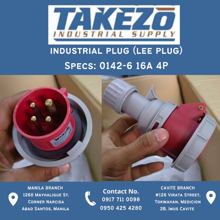 Industrial Plug (Lee Plug) specs: 0142-6 16A 4P, Commercial ...