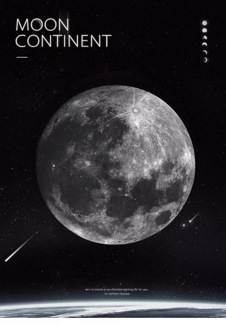 LED moon ceiling light, Furniture & Home Living, Lighting & Fans ...