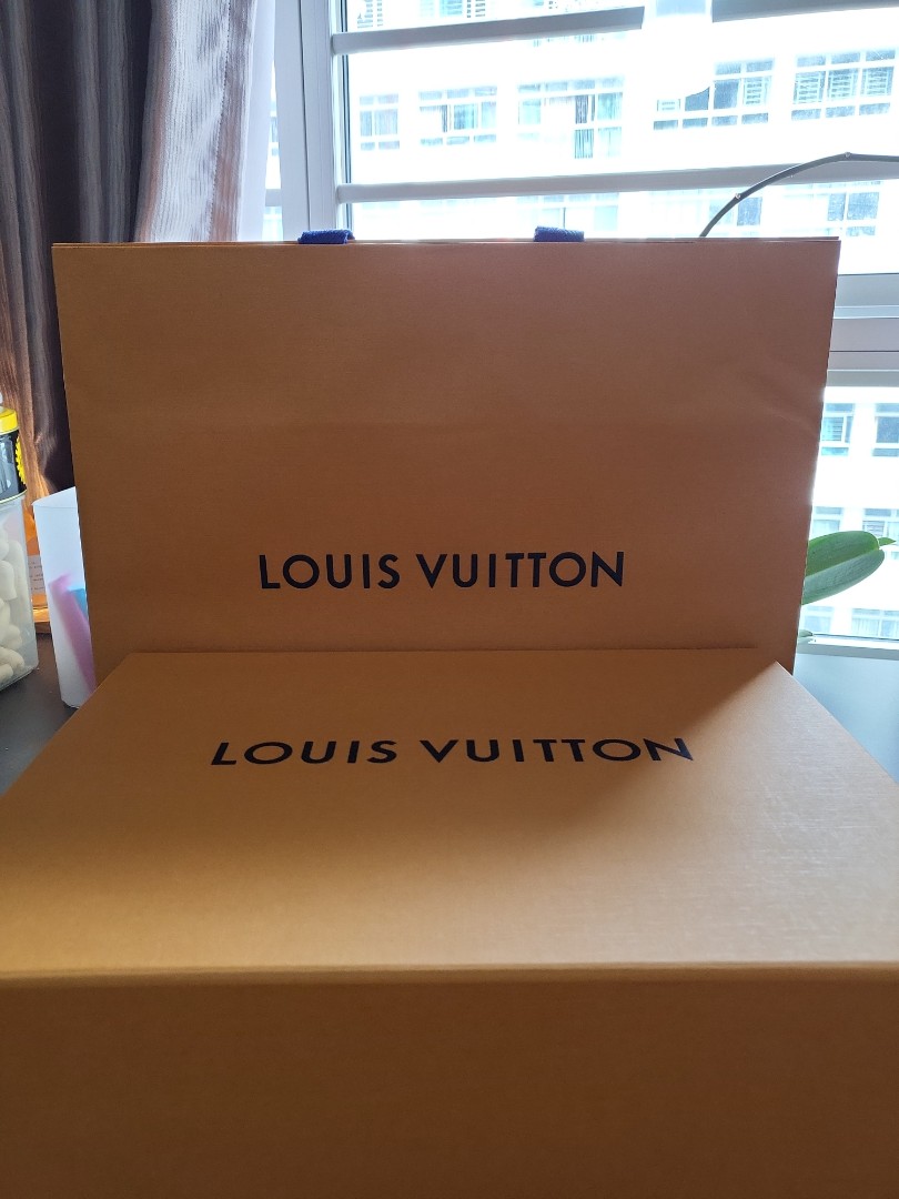 LV paper bag and box, Luxury, Bags & Wallets on Carousell