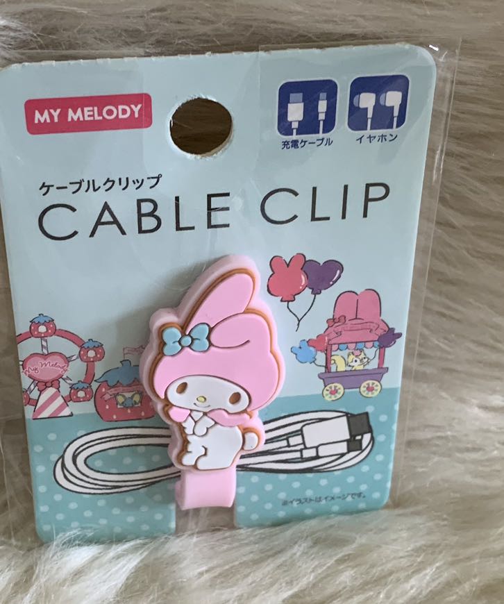 My Melody Cable Clip, Hobbies & Toys, Memorabilia & Collectibles, Fan ...