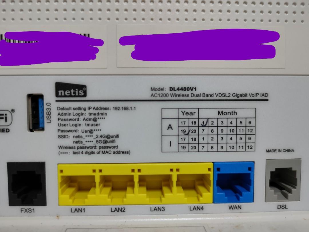 [CLEAR STOCK] Netis MAXIS TM UNIFI TIME WiFi Modem Router DSL ...