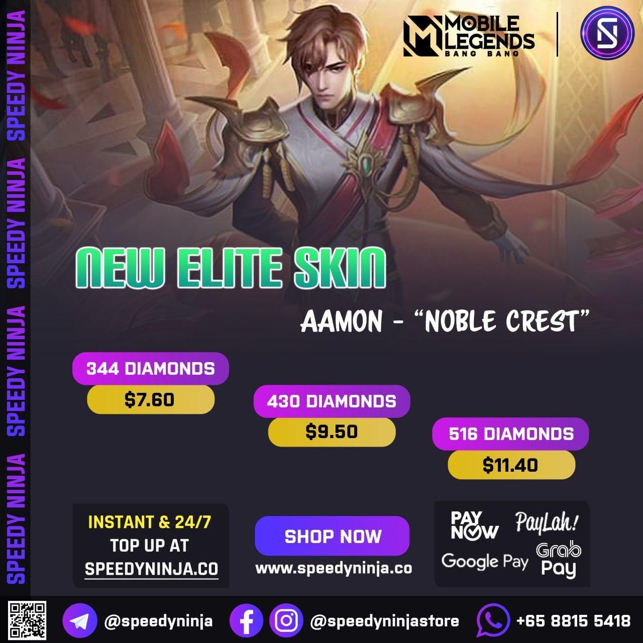 New Elite Skin | Aamon "Noble Crest" Is Now Available! [MOBILE LEGENDS ...