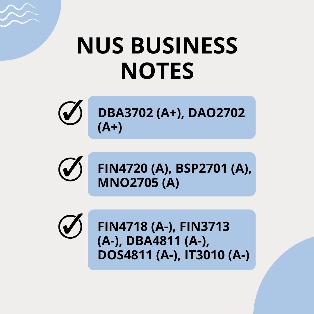 NUS Business School Notes, Hobbies & Toys, Books & Magazines, Textbooks ...