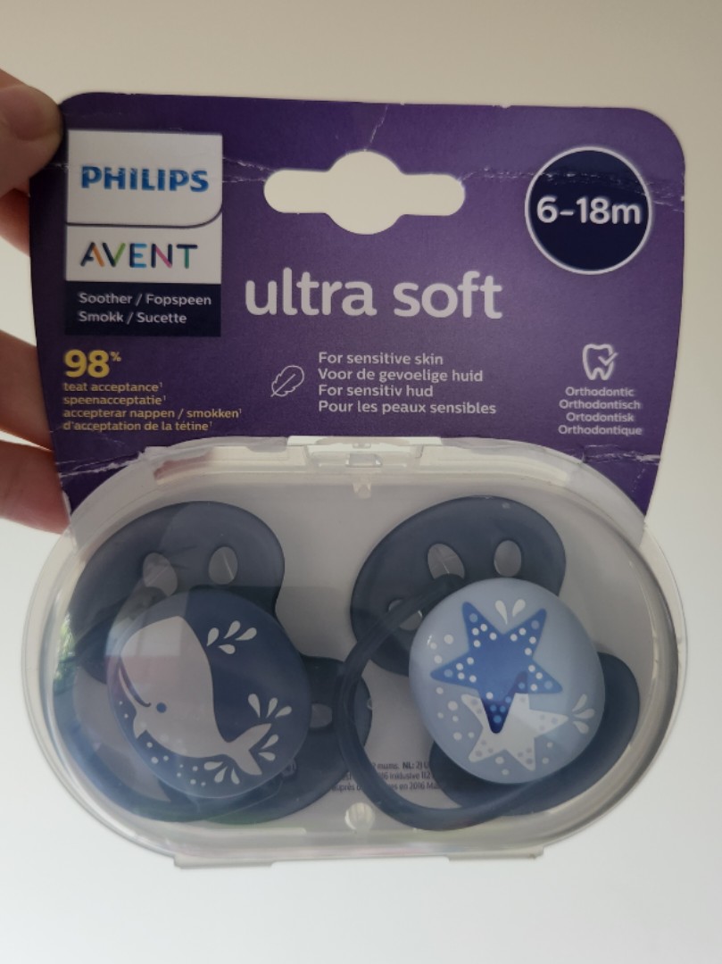 Philips Avent Ultra Soft Pacifier Twin Pack 6-18 months, Babies & Kids ...