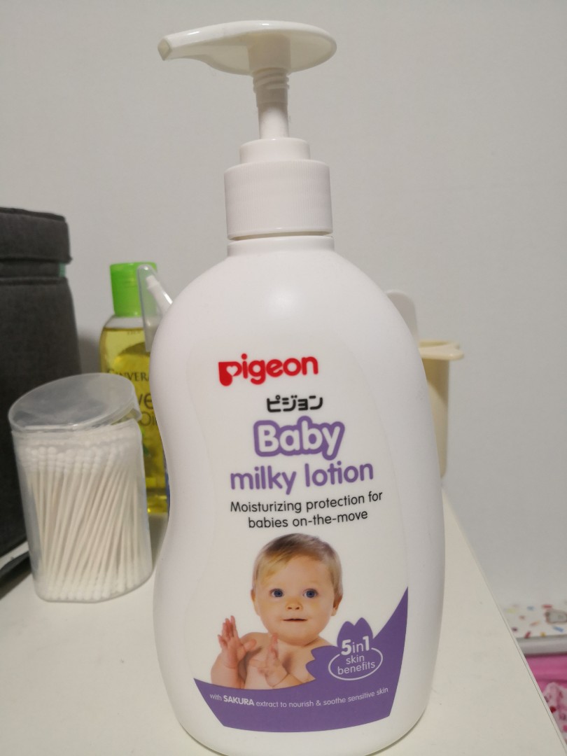 Pigeon baby milky lotion 500ml, Babies & Kids, Bathing & Changing, Baby ...