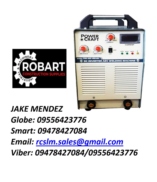 POWERCRAFT DC ARC WELDING MACHINE MULTI VOLTAGE (PIW 405VRD -MV ...