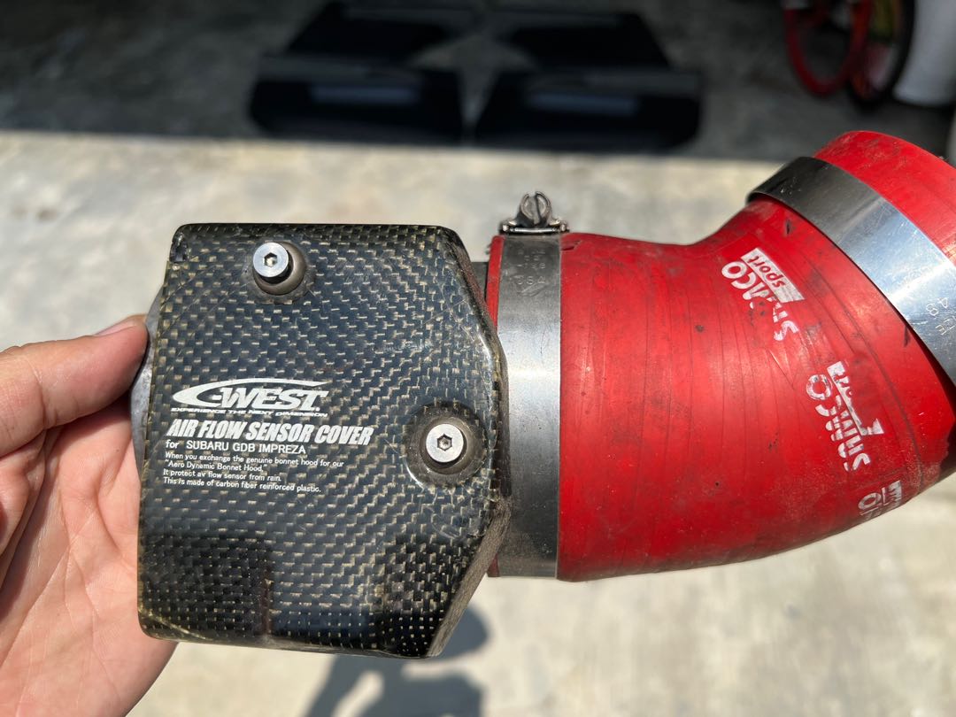 (RARE) CWEST Air Flow Sensor Cover in Carbon Fibre for Subaru Impreza ...