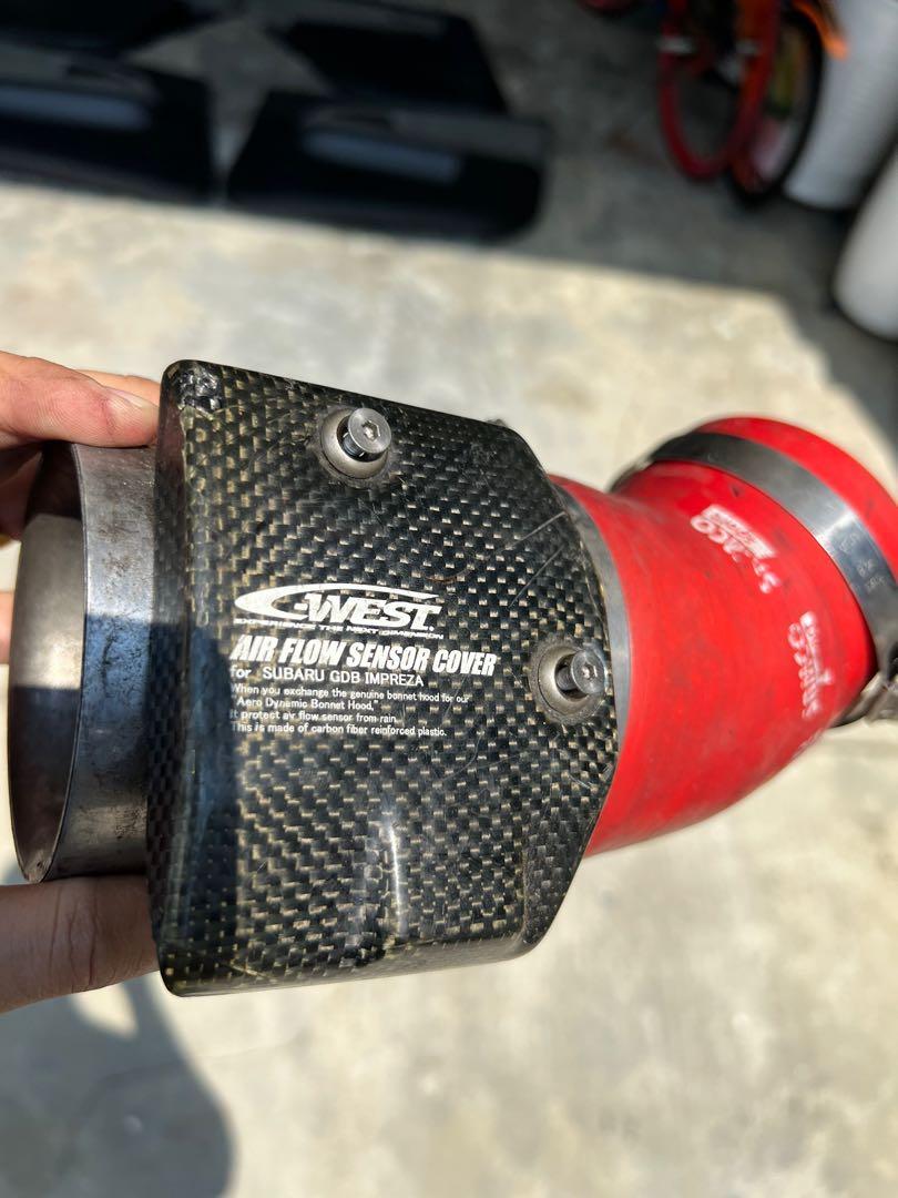 (RARE) CWEST Air Flow Sensor Cover in Carbon Fibre for Subaru Impreza ...