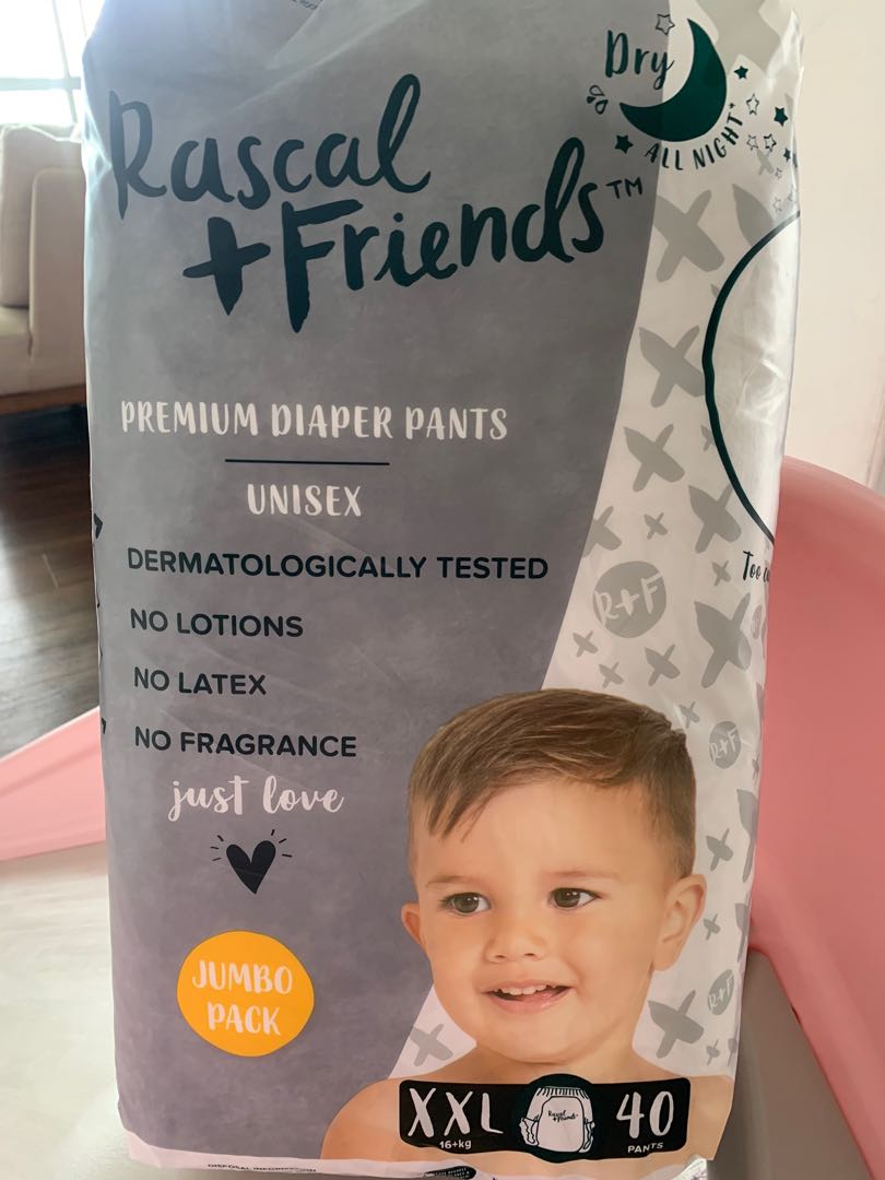 Rascal + Friends XXL (2 packs of 40 diapers), Babies & Kids, Bathing ...