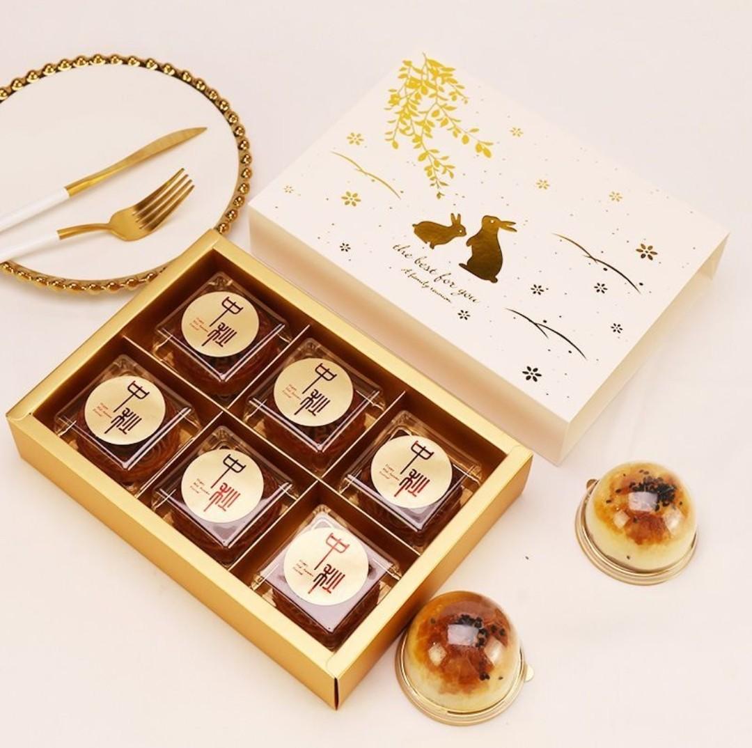 Ready Stock~ 50pcs Mooncake Packaging Box with Cover Mooncake Tray ...