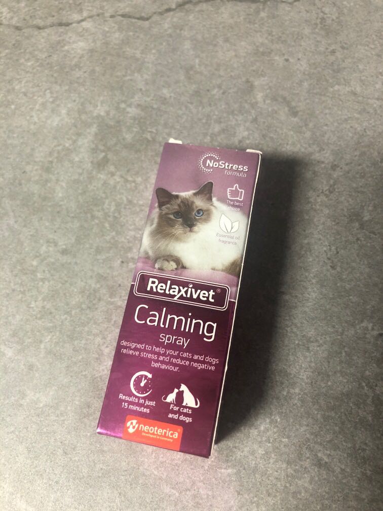 Relaxivet Calming Spray for cats, Pet Supplies, Health & Grooming on ...