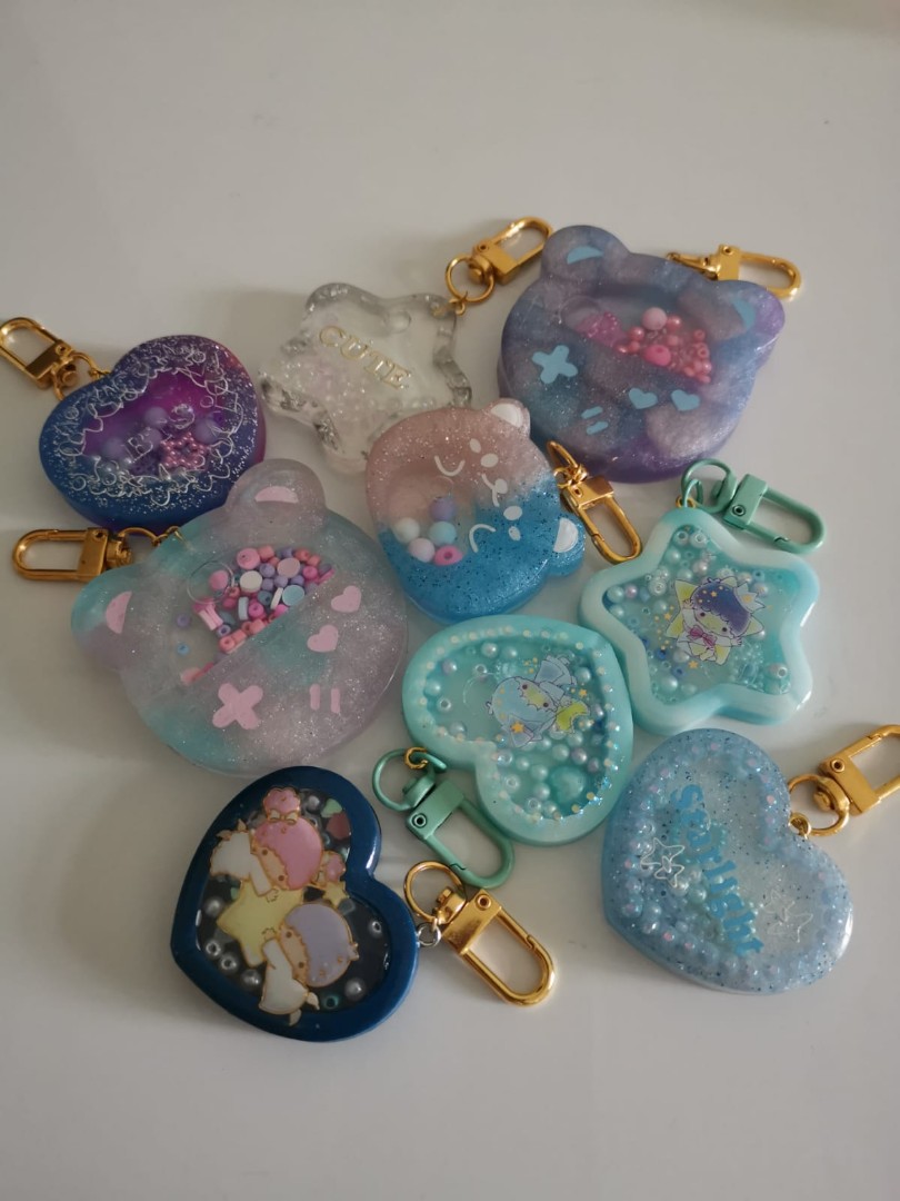 Resin shaker keychains, Hobbies & Toys, Stationery & Craft, Handmade ...