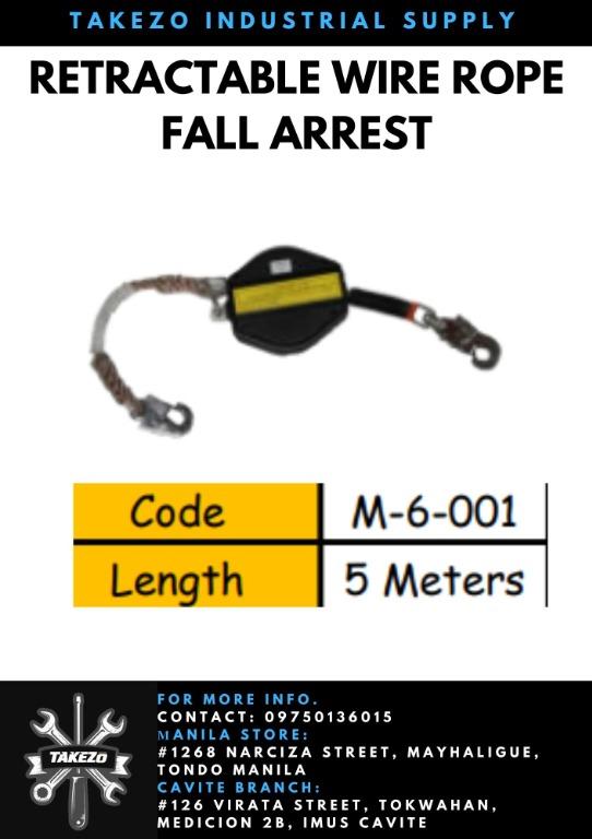 Retractable Wire Rope Fall Arrest, Commercial & Industrial, Industrial ...
