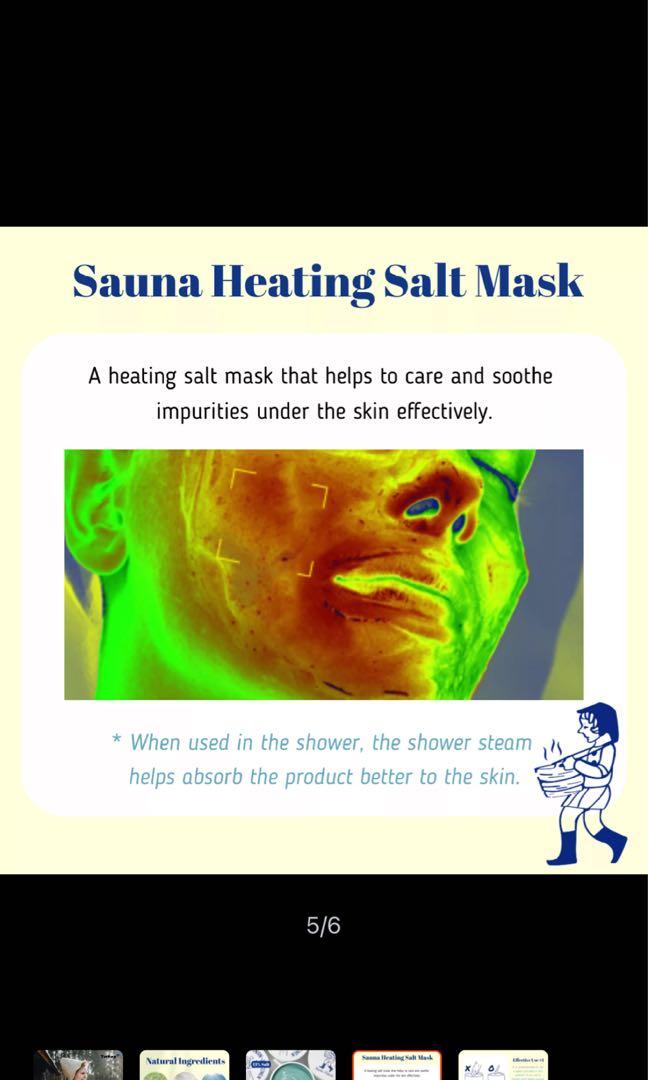 Saunan Heating Salt Facial Mask 150g (Korea Skincare), Beauty ...