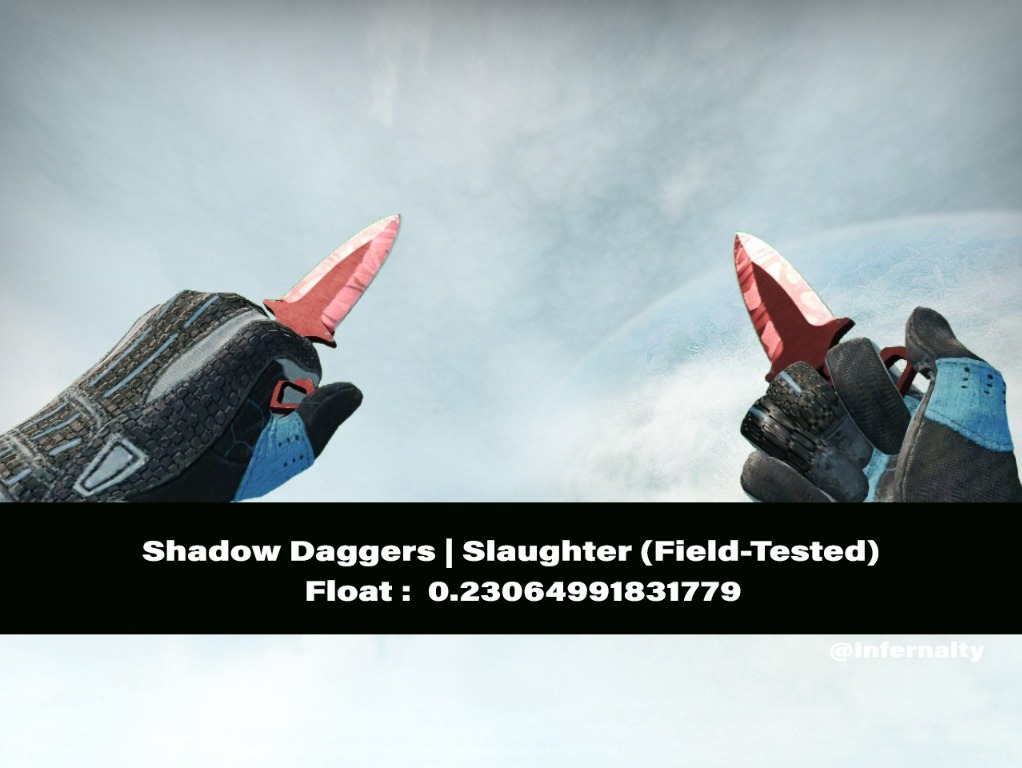 Shadow Daggers Slaughter FT CSGO SKINS KNIVES, Video Gaming, Gaming ...