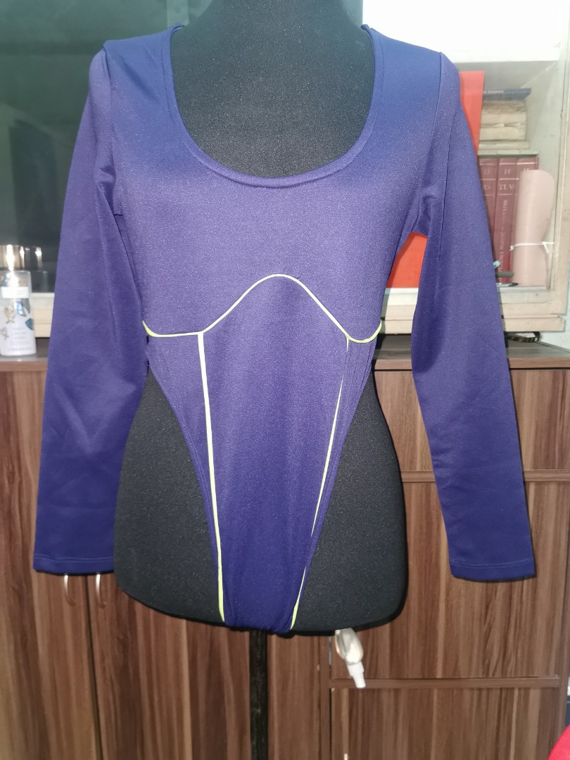 Shein bodysuit (rash guard), Women's Fashion, Swimwear, Rash guard on ...