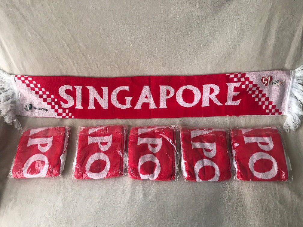 SINGAPORE scarf banner NDP National Day Parade SG Celebration Football ...