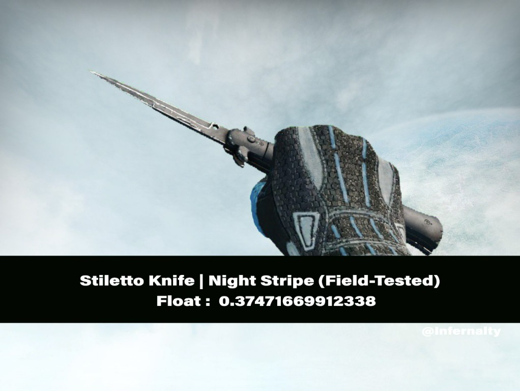 Stiletto Knife Night Stripe FT CSGO SKINS KNIVES, Video Gaming, Gaming Accessories, In-Game ...