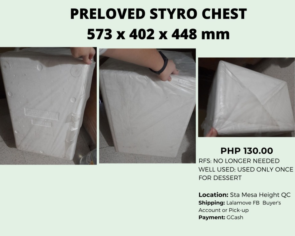 Styro Chest, Furniture & Home Living, Kitchenware & Tableware, Food ...