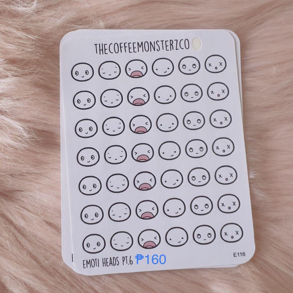 TCMC Emoti Heads Bundle Planner Stickers and Bullet Journal Emoti ...