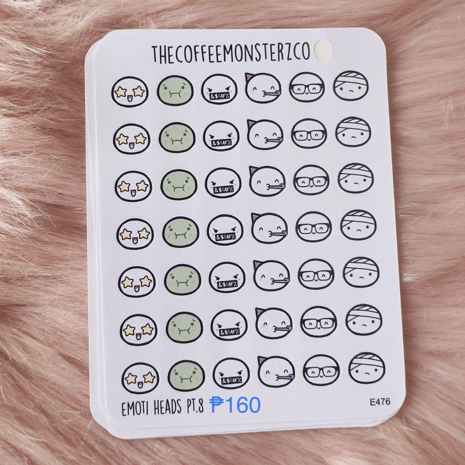 TCMC Emoti Heads Bundle Planner Stickers and Bullet Journal Emoti ...