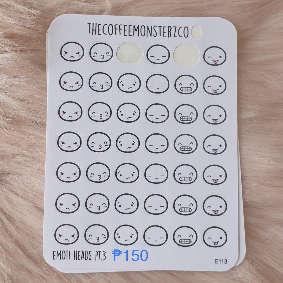 TCMC Emoti Heads Bundle Planner Stickers and Bullet Journal Emoti ...