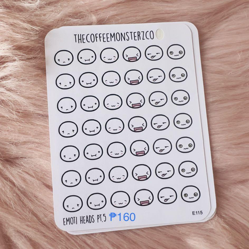 TCMC Emoti Heads Bundle Planner Stickers and Bullet Journal Emoti ...