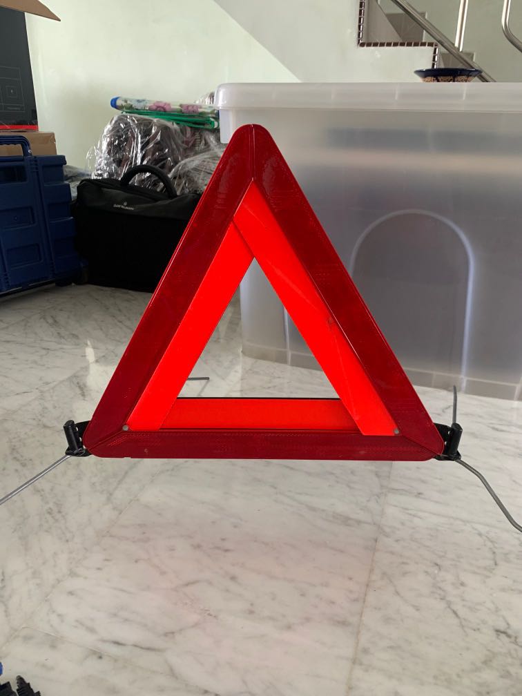 Triangle signage (foldable), Car Accessories, Accessories on Carousell