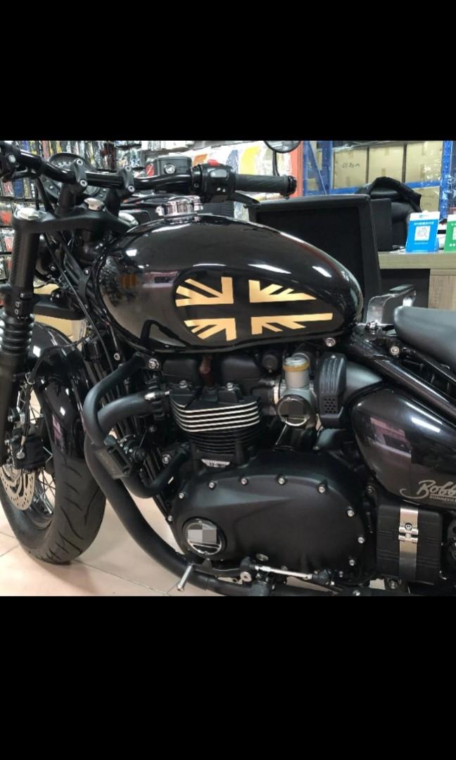 Triumph tank decal, Motorcycles, Motorcycle Accessories on Carousell