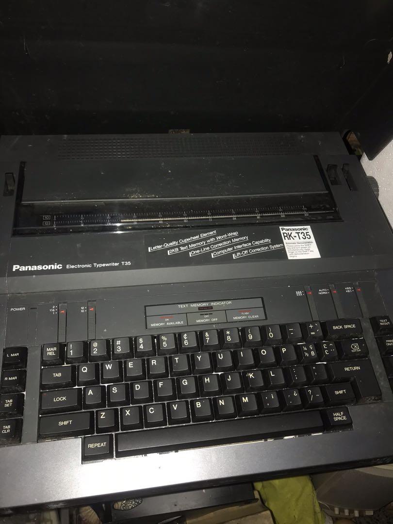 Vintage Panasonic Electric typewriter, Computers & Tech, Printers ...