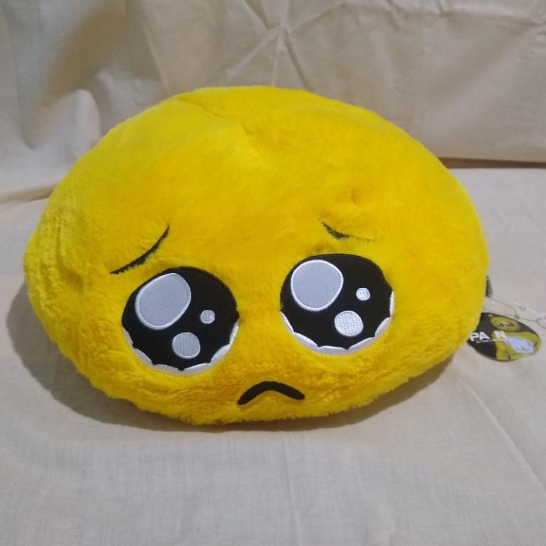 34cm or 13.4" big yellow sad face emoji soft pillow stuffed toy japan ...