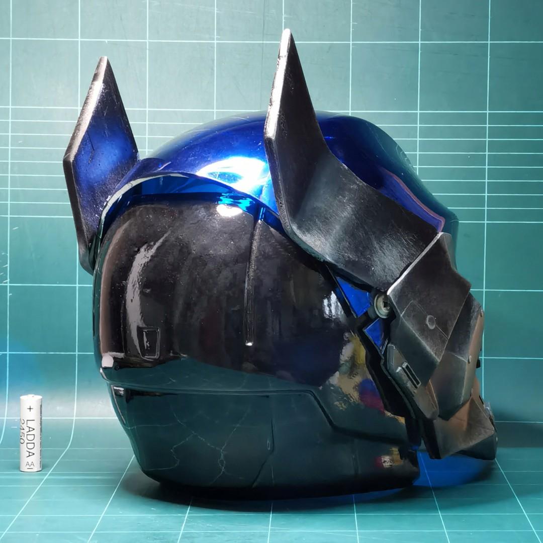 ARKHAM KNIGHT HELMET WITH LIGHT AND FAN LITHIUM ION RECHARGEABLE HYPER ...