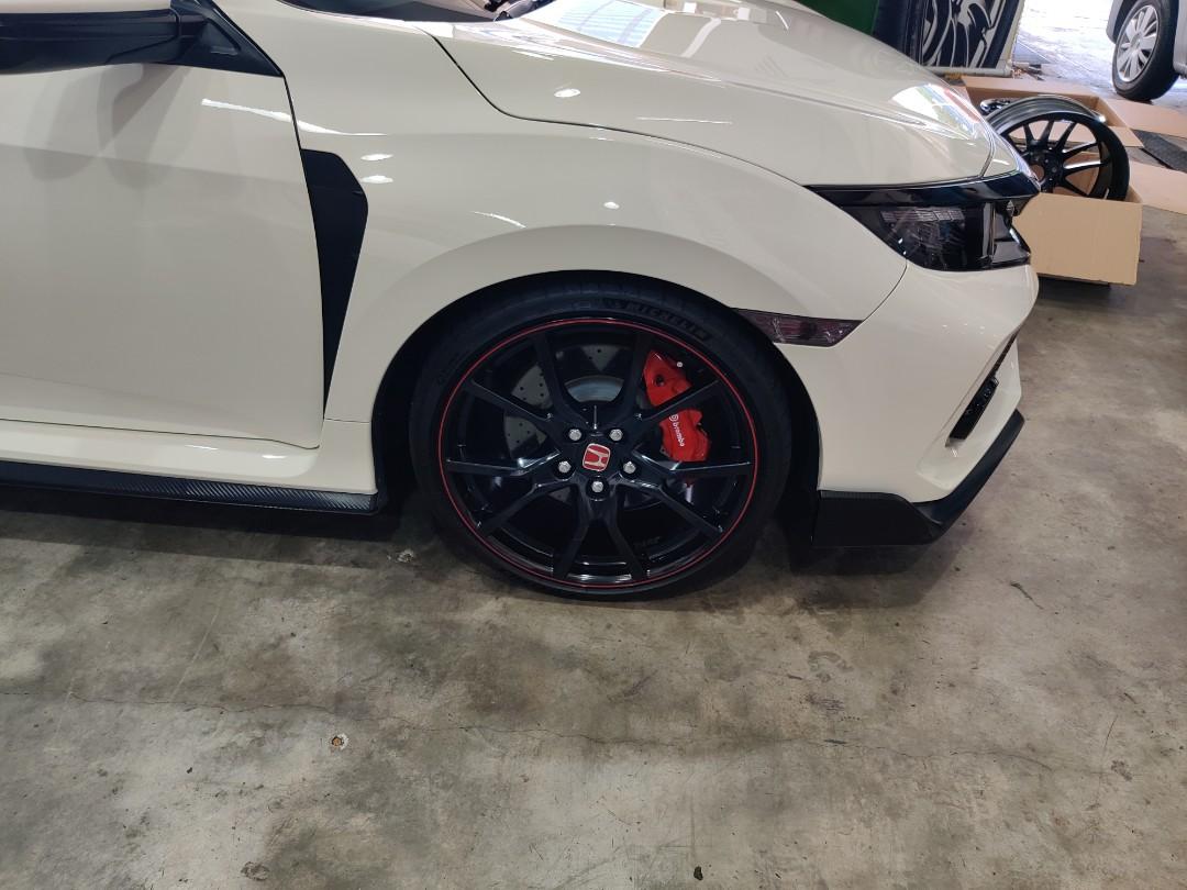 Civic type r fk8 original rims, Car Accessories, Tyres & Rims on Carousell