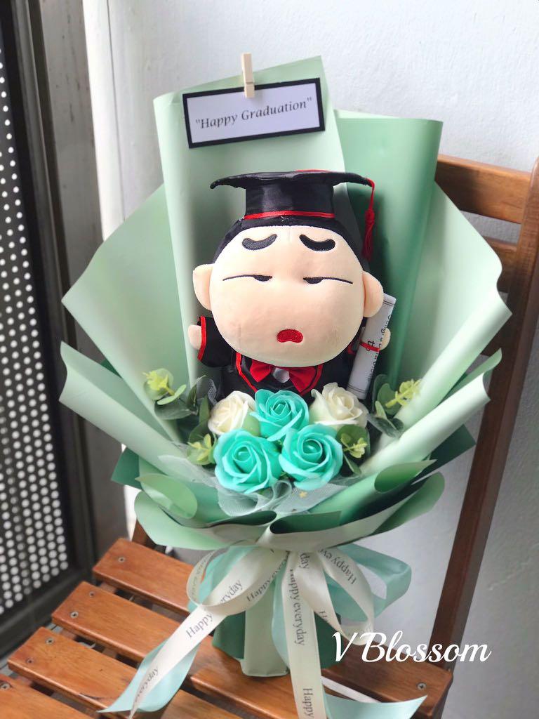Crayon Shin-Chan Graduation Bouquet with Soap Flower, Hobbies & Toys ...