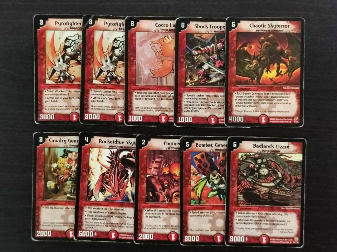 Duel Masters Fire Staples: Coco Lupia, Pyrofighter Magnus, Shock ...