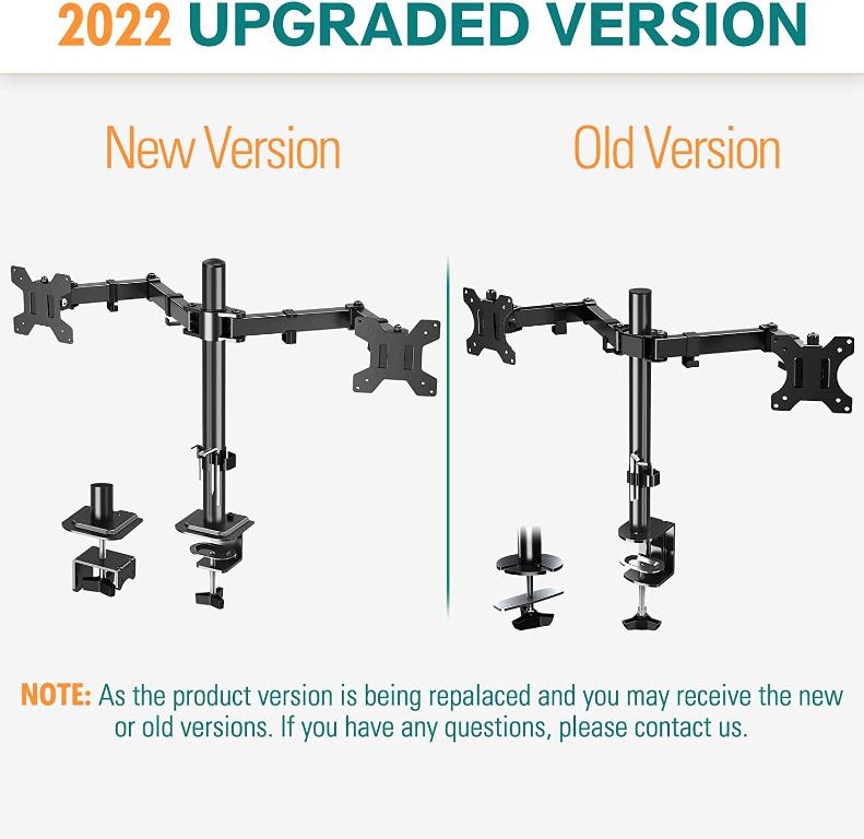 "ELIVED Dual Monitor Arm for 13-27 inch LED LCD Flat/Curved Screens ...