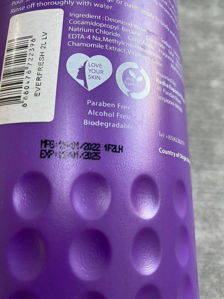 EverFresh Body Shampoo Lavender 2100ml, Beauty & Personal Care, Bath ...