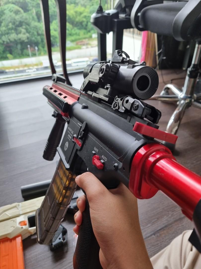 Full auto m4 and nerf retaliator both with extra mags, Hobbies & Toys ...