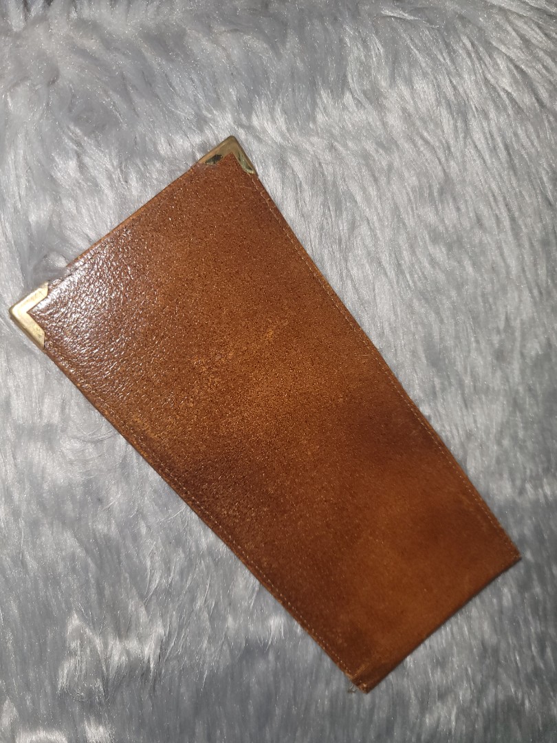 genuine leather wallet with cheque holder, Women's Fashion, Bags ...