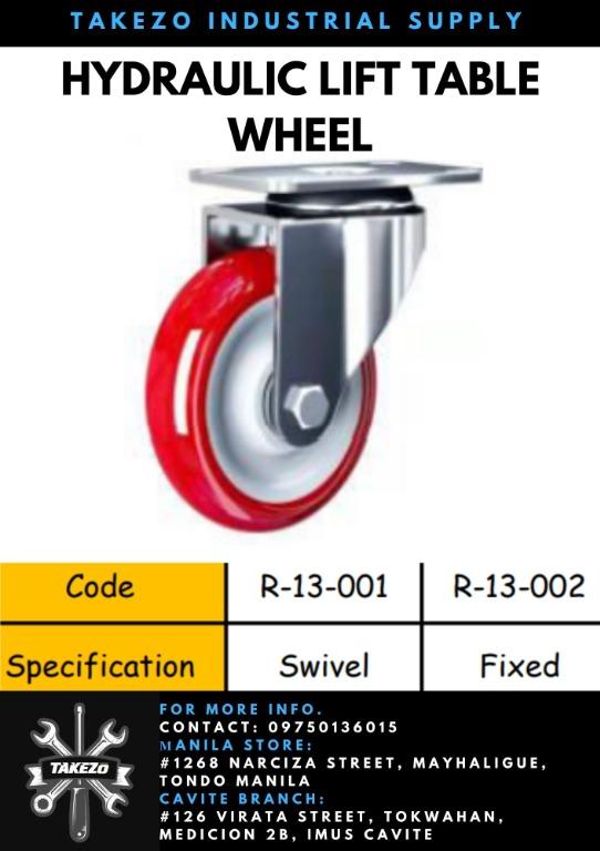 Hydraulic Lift Table Wheel, Commercial & Industrial, Industrial ...