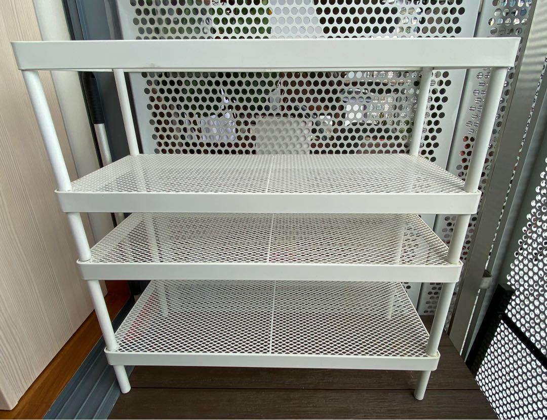 IKEA 2 tier white shelf / rack, Furniture & Home Living, Furniture ...